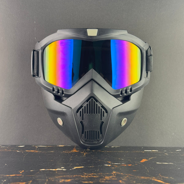 Detachable Bike Face Mask with Goggles – Cham Store